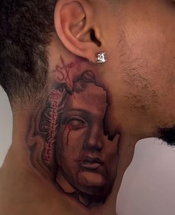 80+ Astonishing Gangster Side Neck Tattoos for Guys